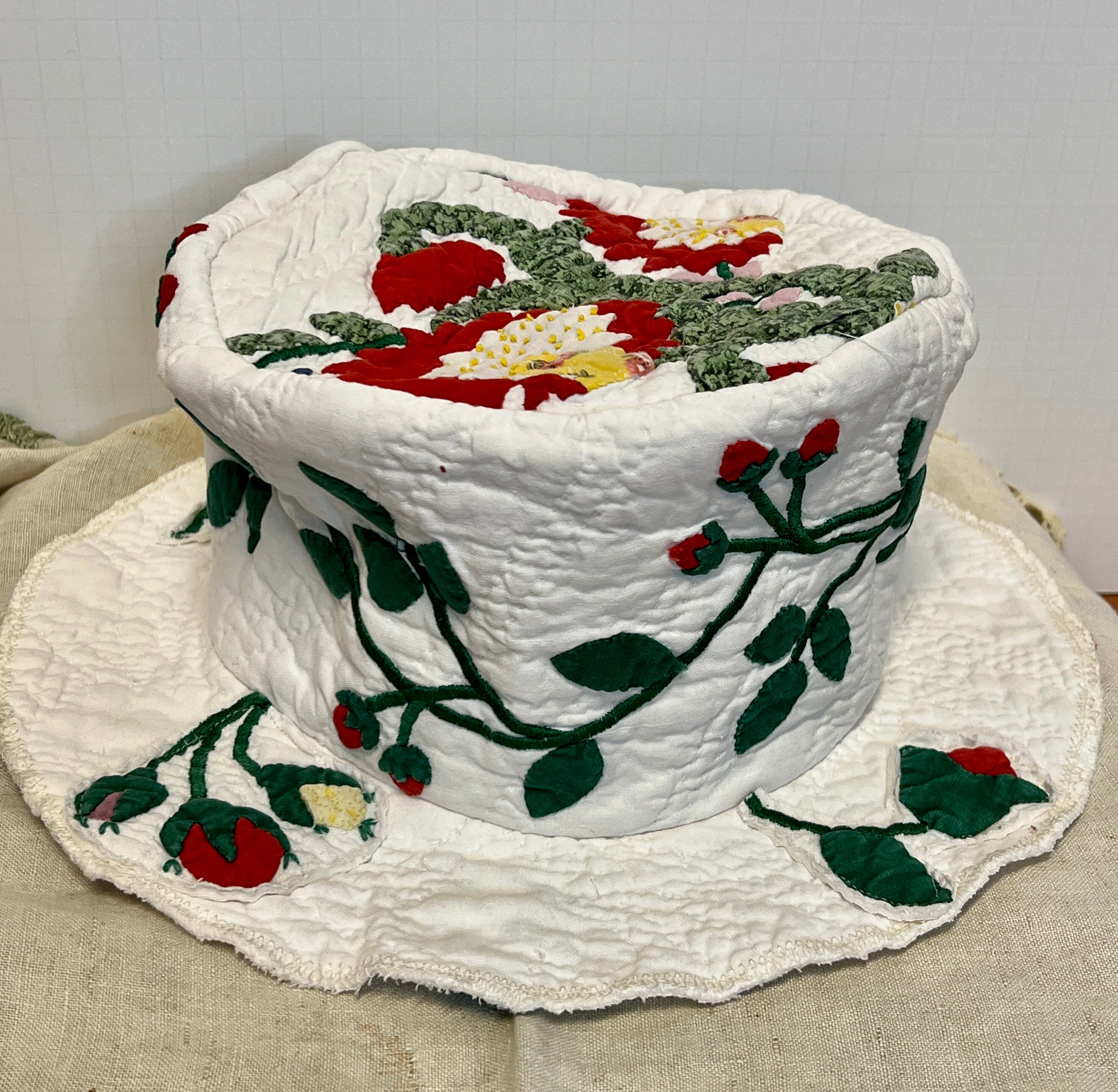 Bucket Hat, Top Hat Made From Vintage Quilt, Sustainable Clothing, One ...
