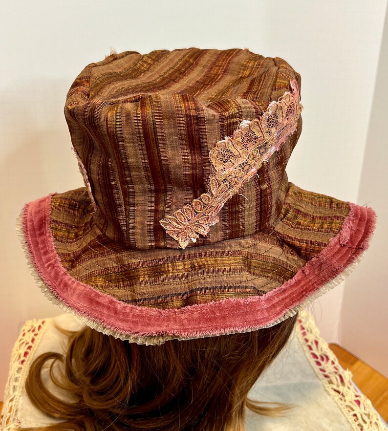 Reversible Bucket Hat, Top Hat, Costume Hat, Boho, Festival, Hippie ...