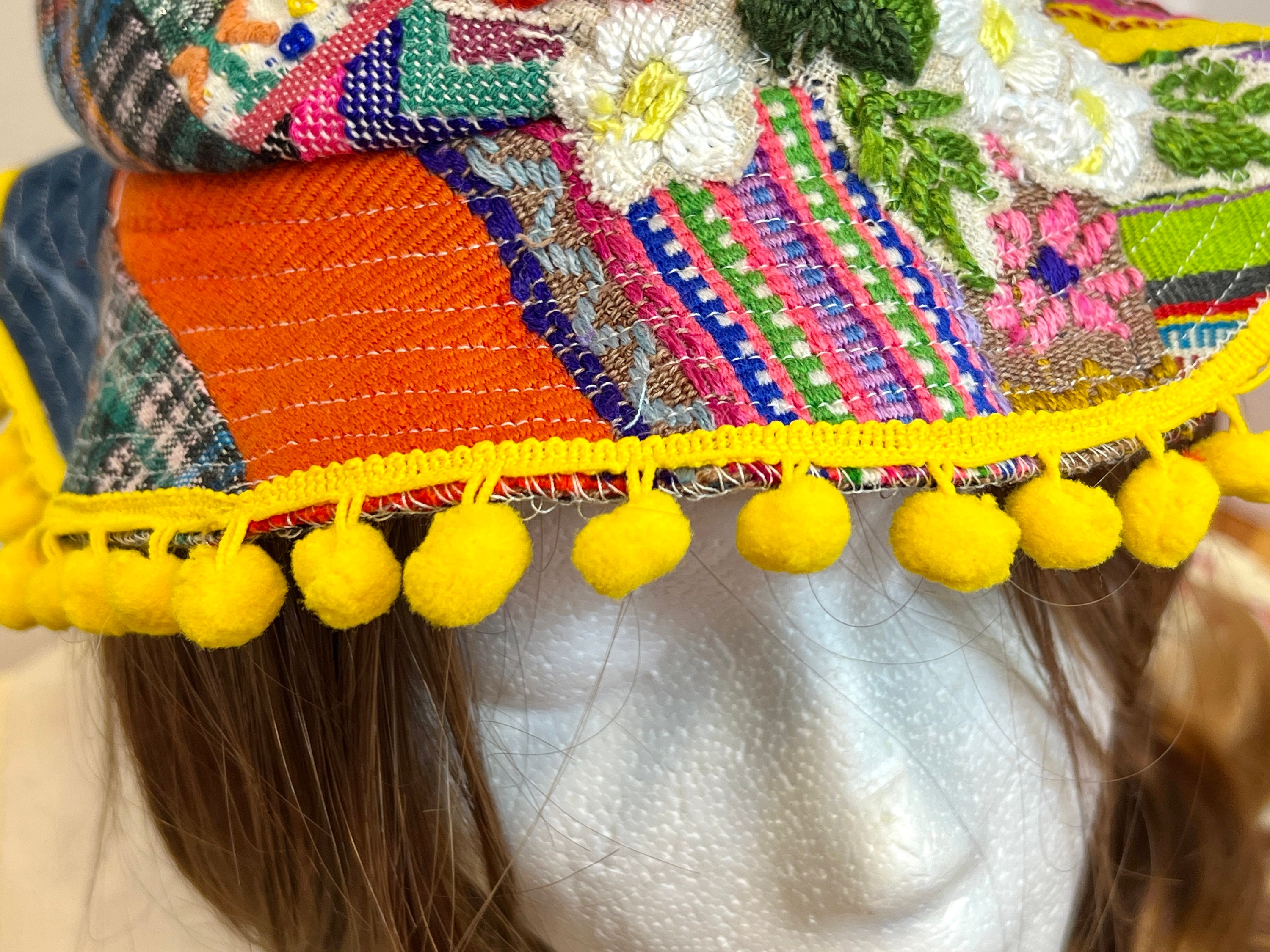 Patchwork Bucket Hat Top Hat Costume Hat Boho Cosplay - Etsy