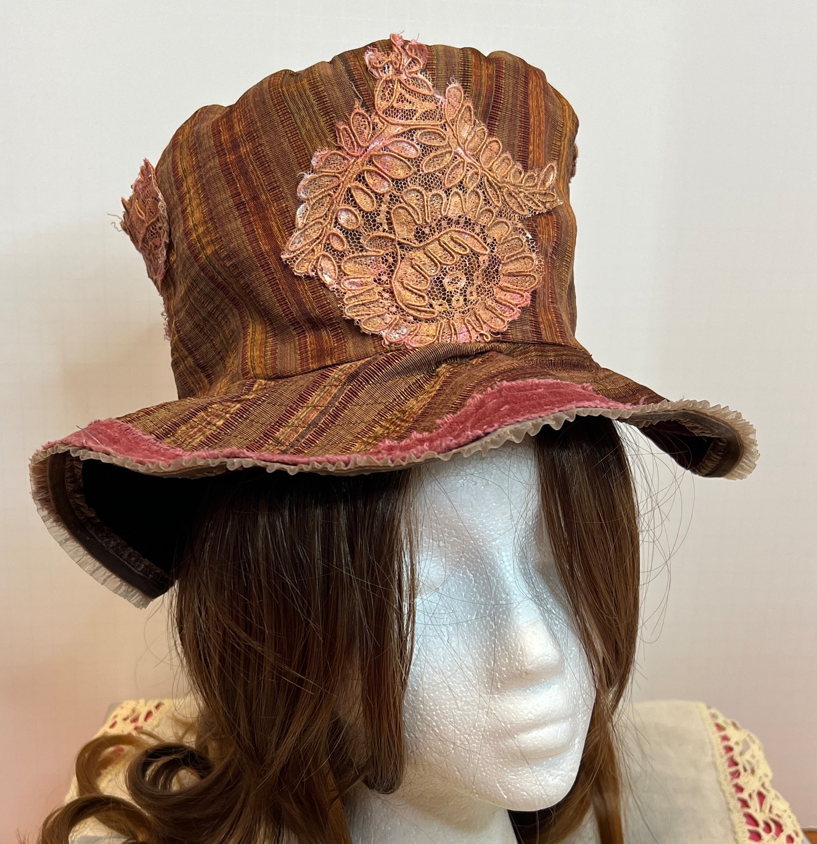 Reversible Bucket Hat, Top Hat, Costume Hat, Boho, Festival, Hippie ...