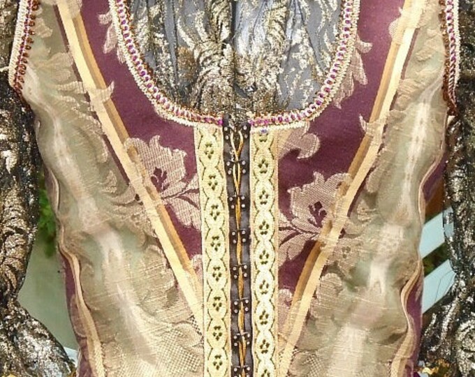 Ladies Renaissance Corset, Renaissance Bodice, Vest, Ren Fair Vest ...