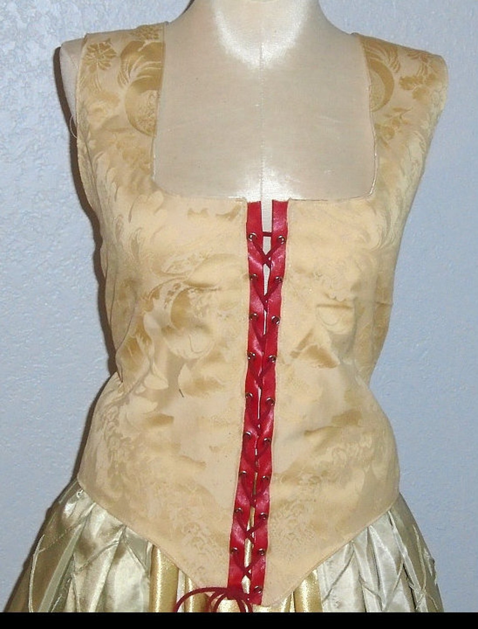 Ladies Renaissance Bodice in Various Fabrics and Colors, Vest, Costume ...