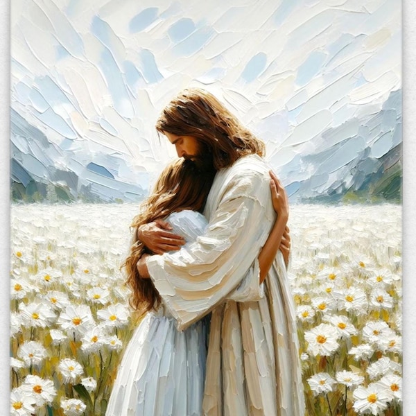 Jesus Hugging Woman Wall Art - Etsy