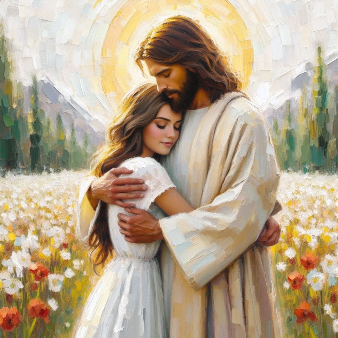 Jesus Christian Art, Jesus With Woman, Jesus Digital Portrait ...