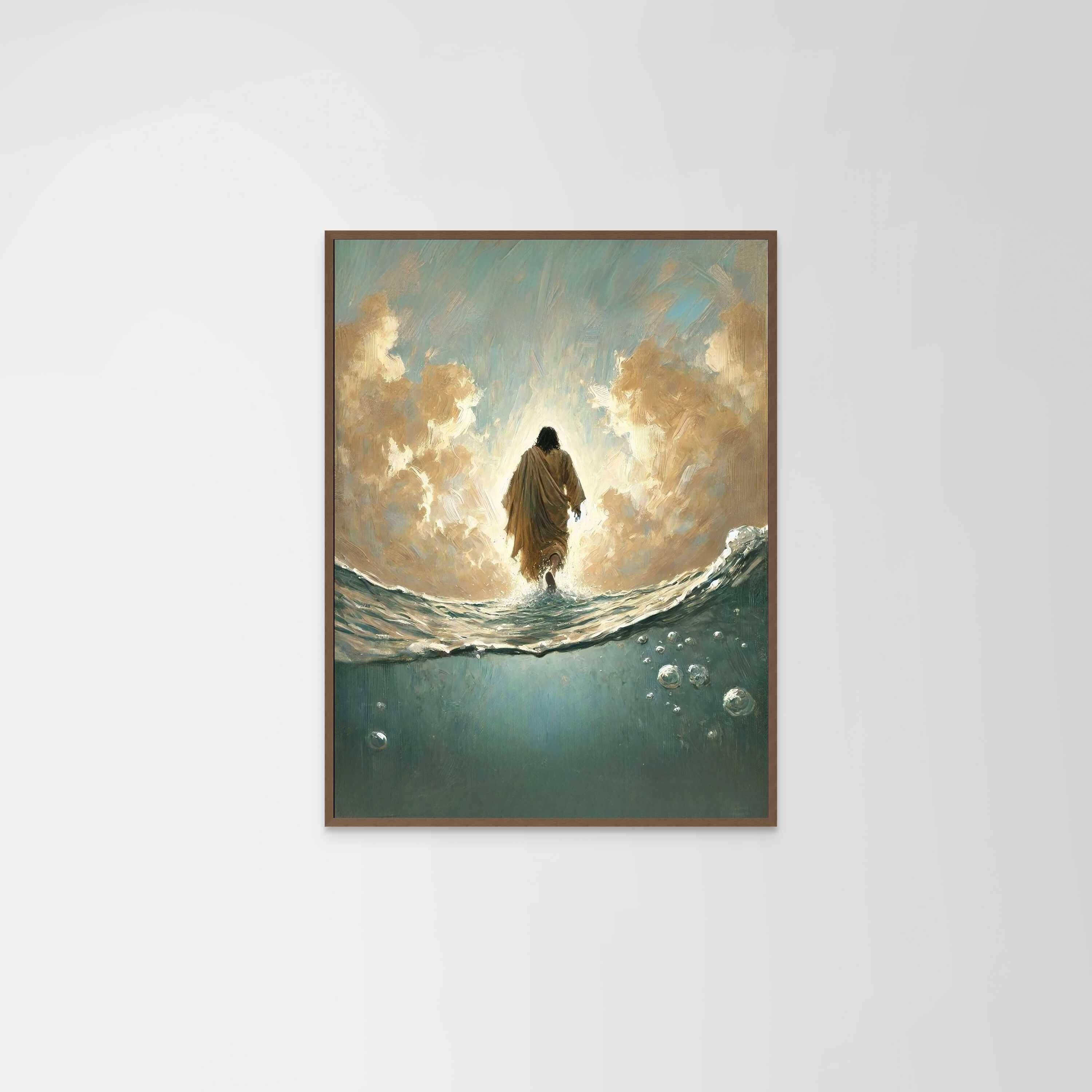 Walking on Water, Modern Christian Art, Jesus Walking on Water Art ...