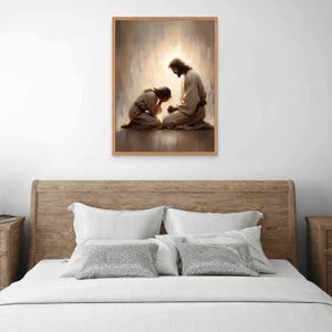 Healed Pain, Christian Wall Art, Jesus With Woman, Jesus Prints, LDS ...