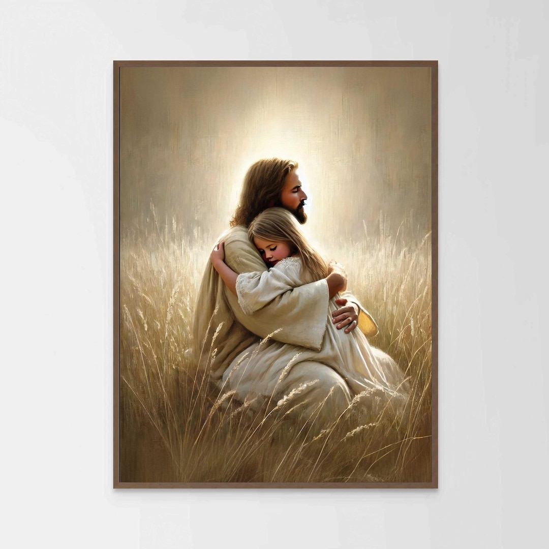 Gentle Faith, Christian Art, Jesus With Girl, Picture of Christ, Jesus ...