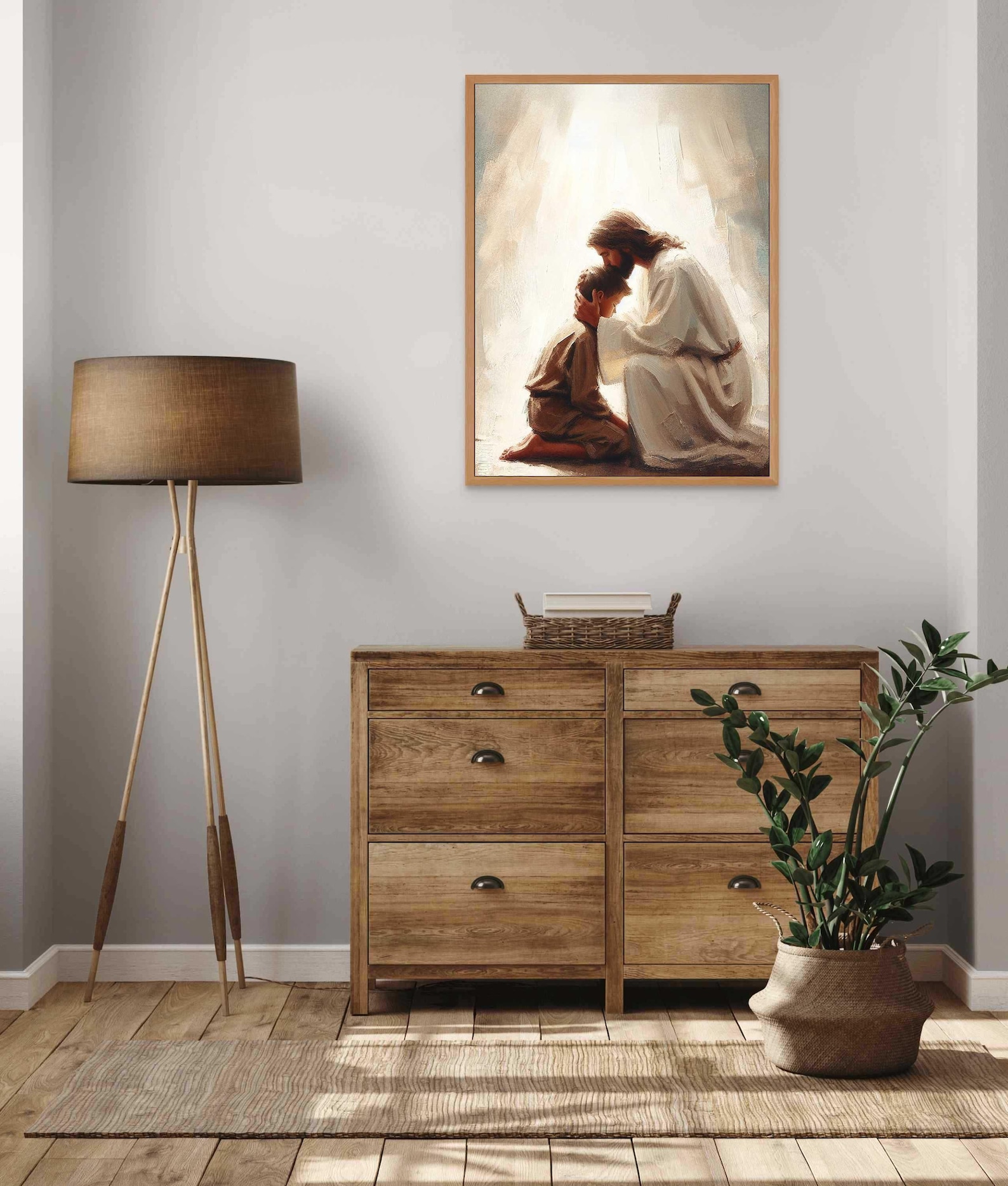 His Savior, Christian Wall Art, Jesus and Boy, Jesus Portrait, LDS Art ...