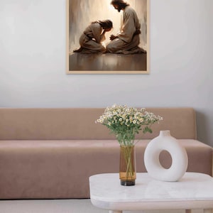 Healed Pain, Christian Wall Art, Jesus With Woman, Jesus Prints, LDS ...