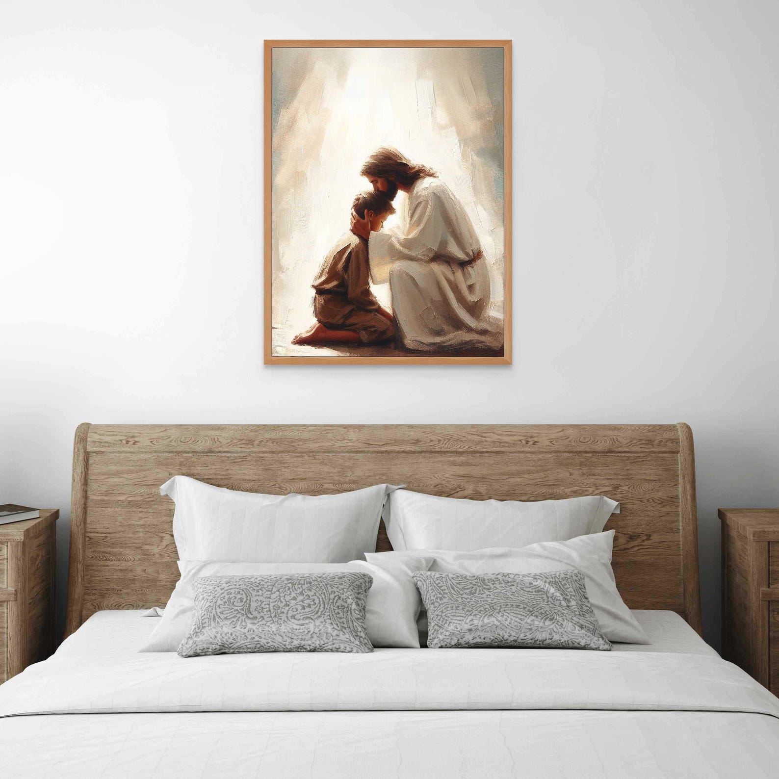 His Savior, Christian Wall Art, Jesus and Boy, Jesus Portrait, LDS Art ...