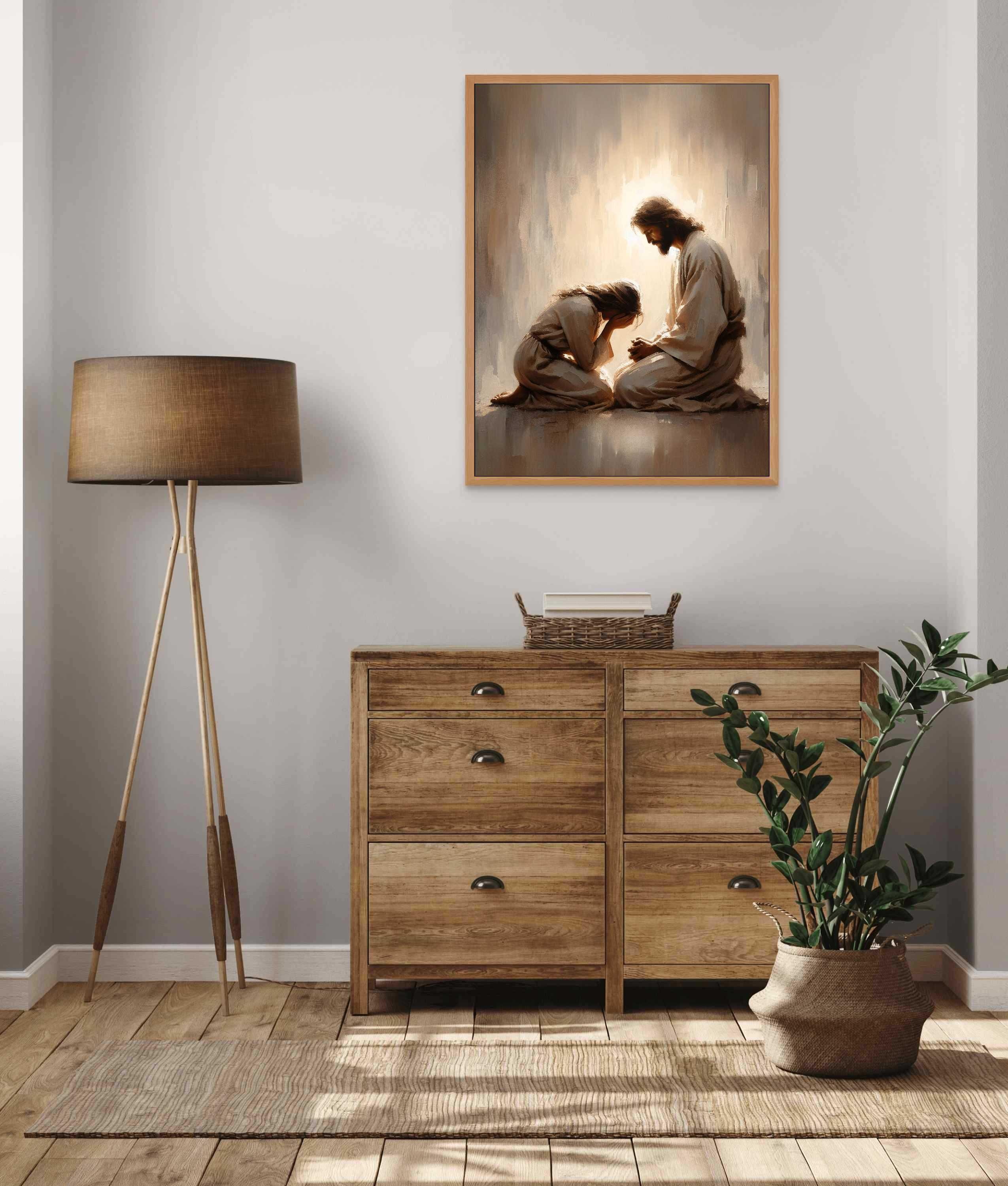 Healed Pain, Christian Wall Art, Jesus With Woman, Jesus Prints, LDS ...