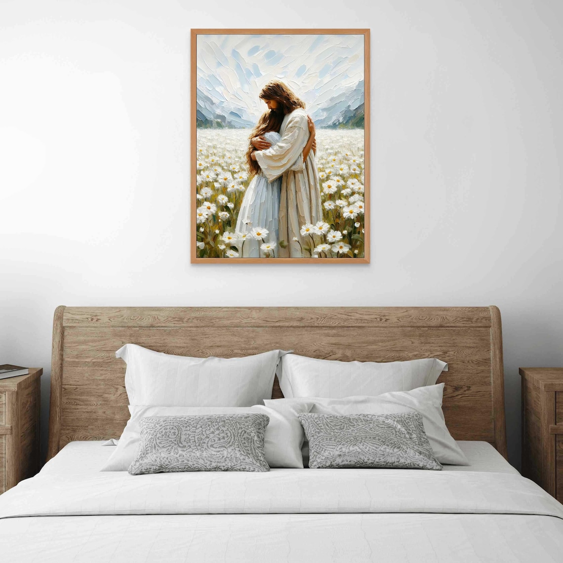 His Love, Christian Wall Art, Jesus Hugging Woman, Jesus Art, LDS ...