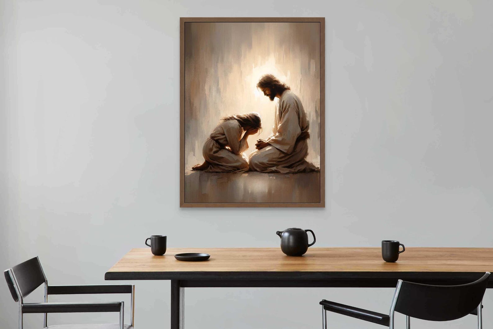 Healed Pain, Christian Wall Art, Jesus With Woman, Jesus Prints, LDS ...