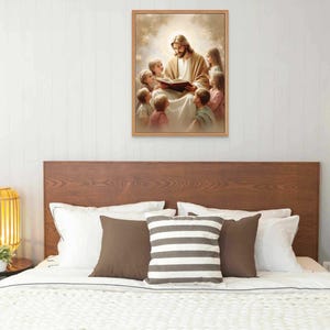 Jesus With Children, Christian Wall Art, Jesus and Kids, Jesus Picture ...