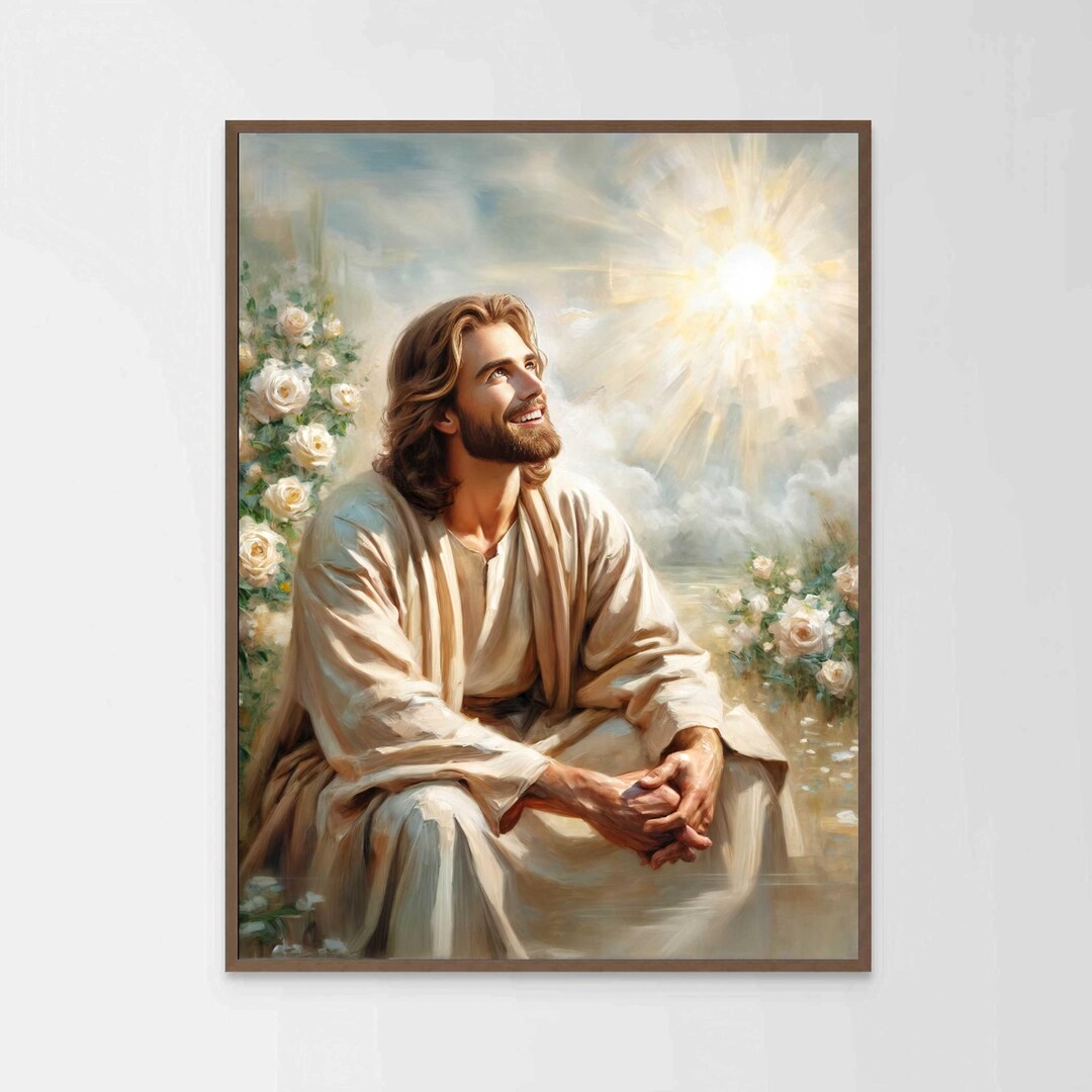 His Smile, Christian Painting, Jesus Portrait, Christian Picture, Jesus ...