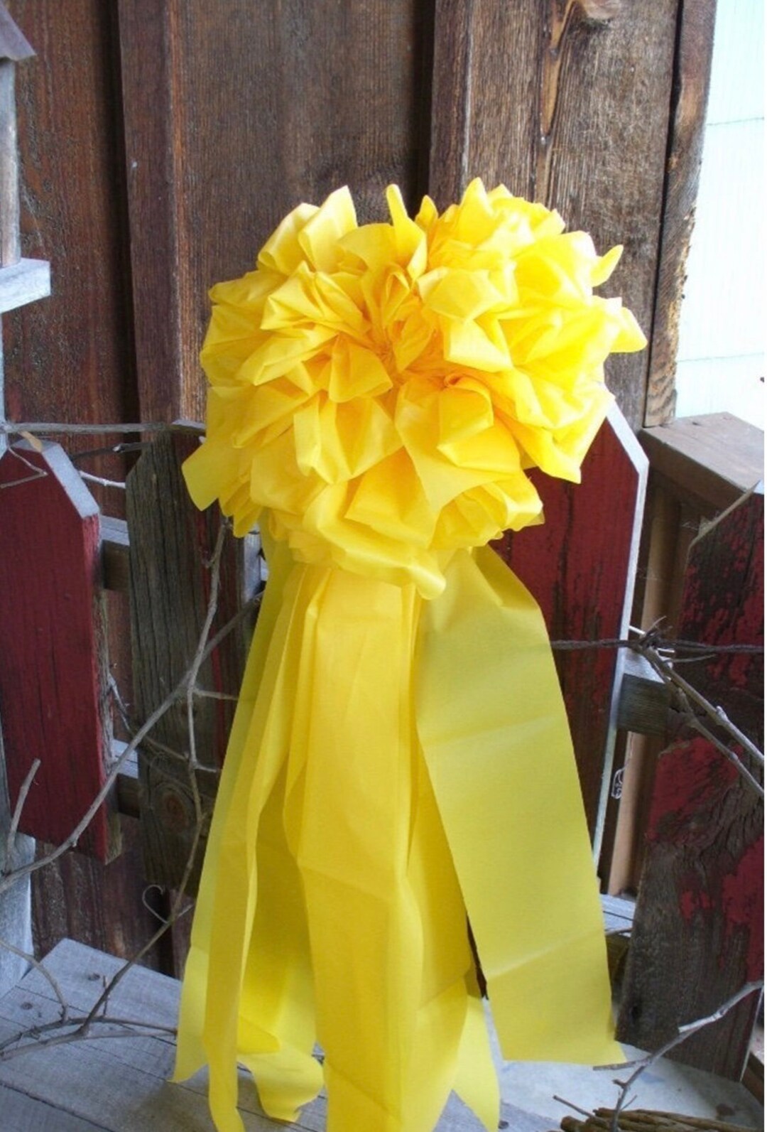 2 YELLOW RIBBONS ~ 12” and 6” Weatherproof to Honor Our Frontline ...