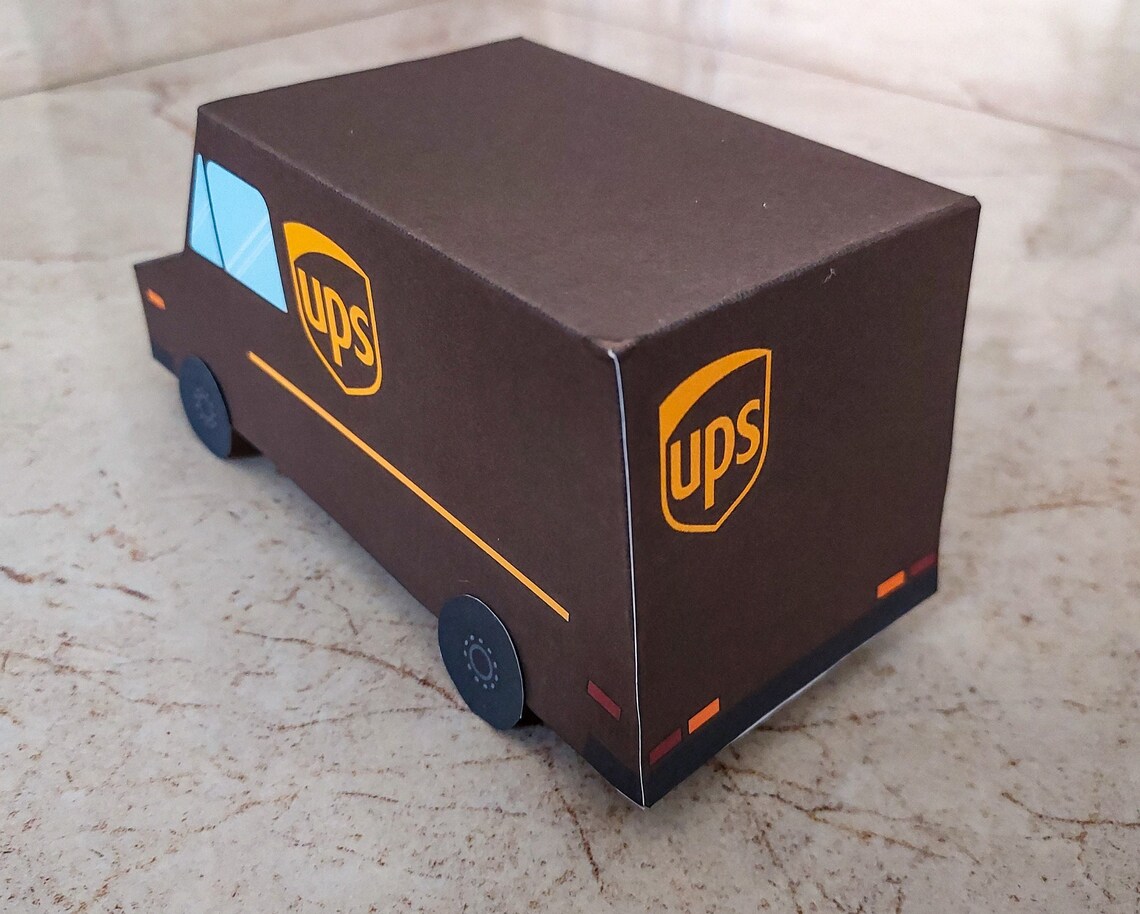 Delivery Truck Party Decoration and Favor Box: DIY Printable PDF With ...