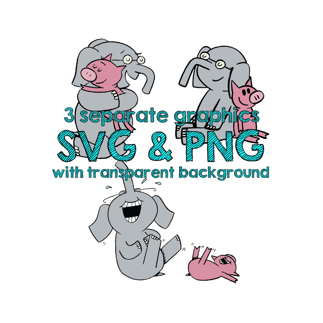 Piggie and Gerald - SVG - Etsy