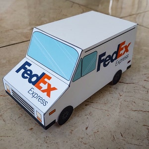 Delivery Truck Party Decoration and Favor Box: DIY Printable PDF With ...
