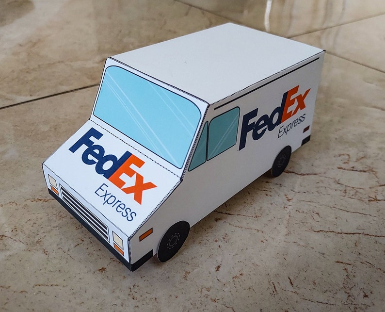 Delivery Truck Party Decoration and Favor Box: DIY Printable PDF With ...