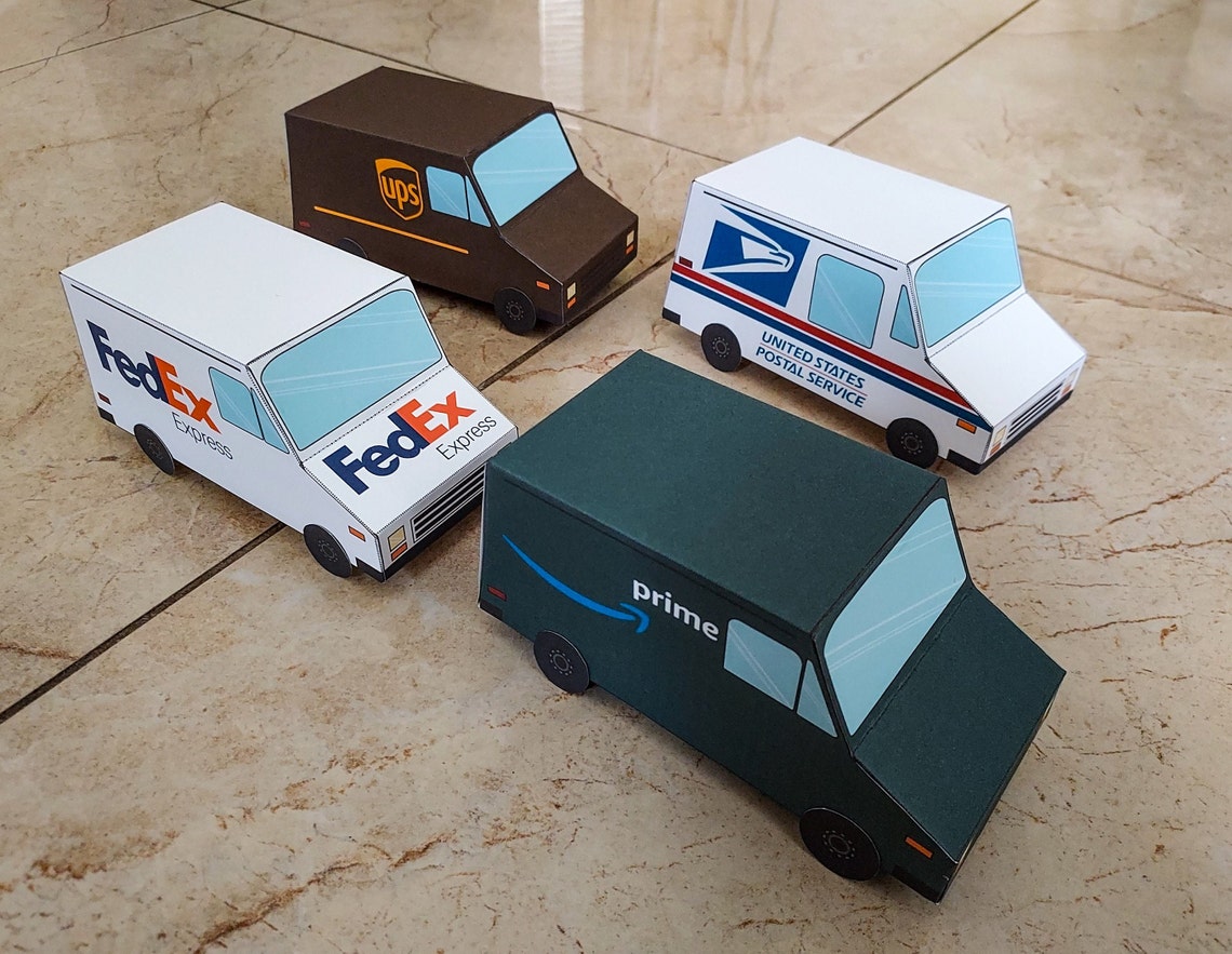 Delivery Truck Party Decoration and Favor Box: DIY Printable PDF With ...