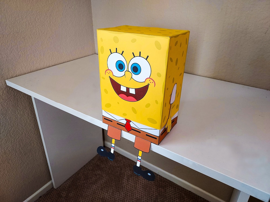 Spongebob Squarepants DIY Printable Paper Box for Parties, Valentines ...
