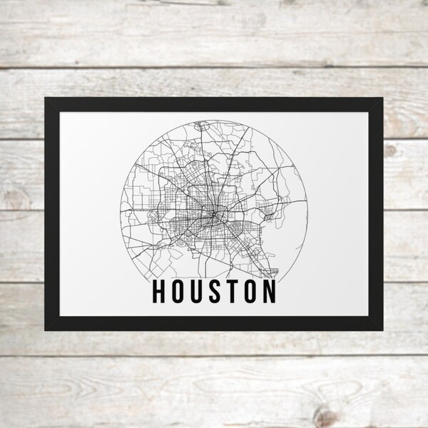 Vintage Houston Texas Paper Map - Etsy