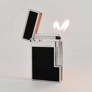 Vintage S.T Dupont Lighter Replica, Black Laquer, Double Flame, Cigar ...