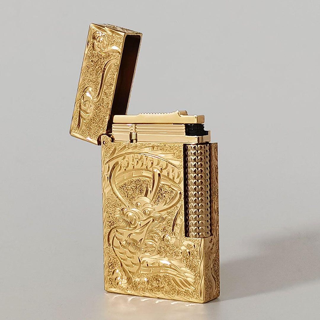Luxury Lighter, Dupont Lighter Style, Double Flame Lighter, Brass ...