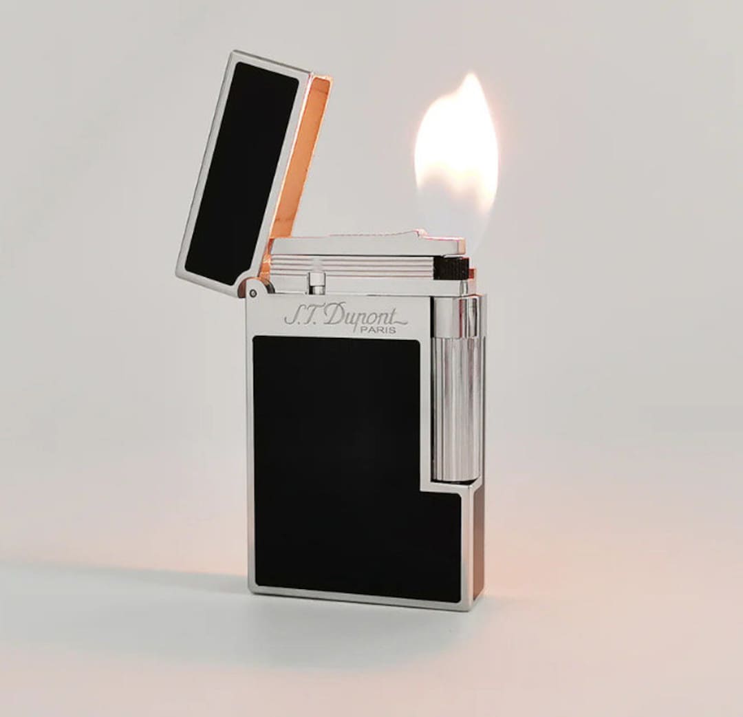 Vintage S.T Dupont Lighter Replica, Black Laquer, Double Flame, Cigar ...