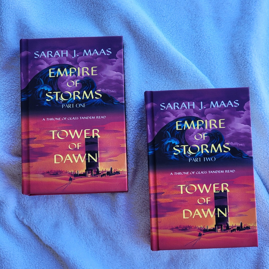 2 Vol TANDEM READ of Empire of Storms and Tower of Dawn Compiled in Order Into Hardback Throne ...