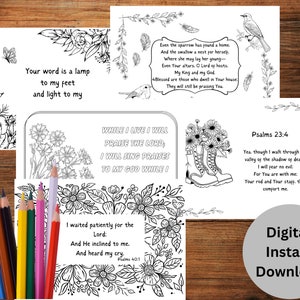 PSALMS 5 Colouring Pages, Instant Downloads, Psalms for Colouring ...