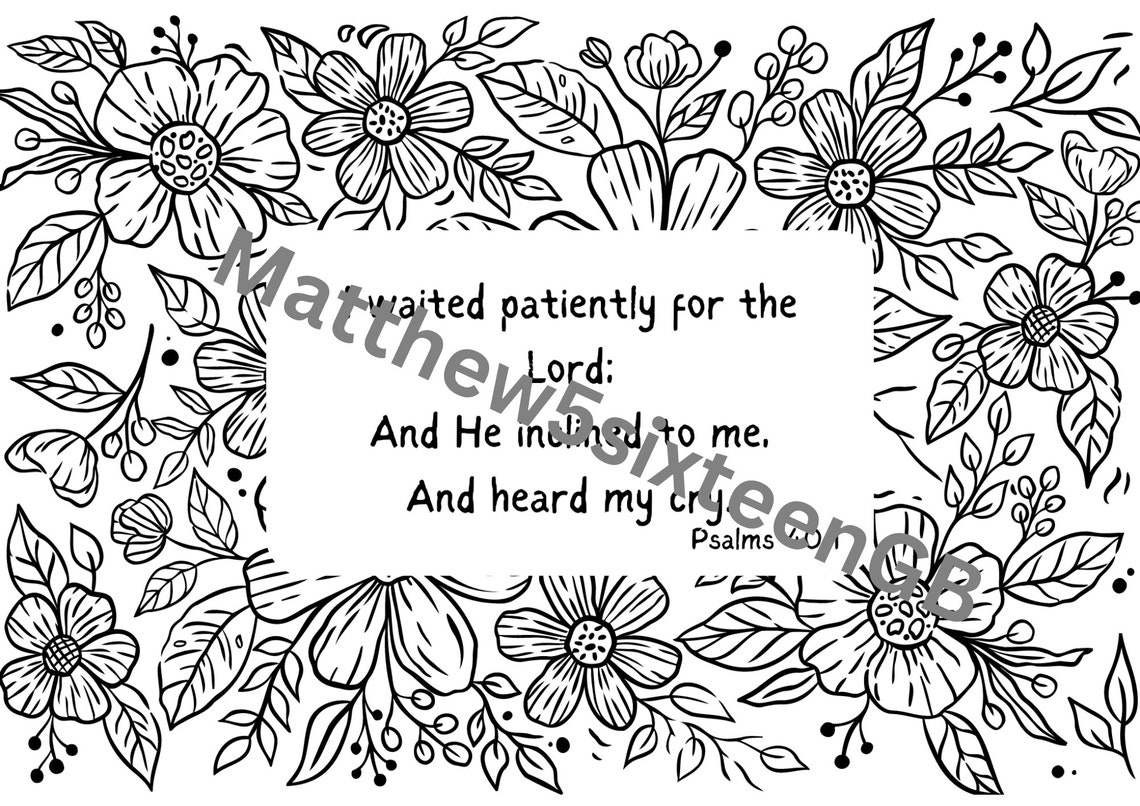 PSALMS 5 Colouring Pages, Instant Downloads, Psalms for Colouring ...