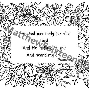 PSALMS 5 Colouring Pages, Instant Downloads, Psalms for Colouring ...