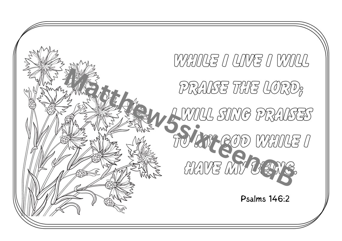 PSALMS 5 Colouring Pages, Instant Downloads, Psalms for Colouring ...