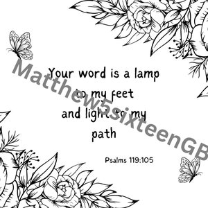 PSALMS 5 Colouring Pages, Instant Downloads, Psalms for Colouring ...