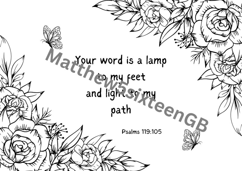 PSALMS 5 Colouring Pages, Instant Downloads, Psalms for Colouring ...