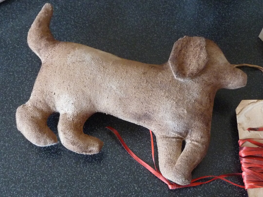 Folk Art Doggie Dog Ornament Toy - Etsy UK
