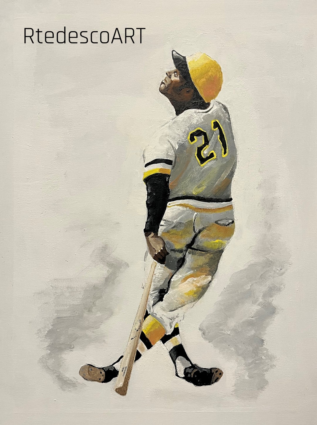Wall Art, Roberto Clemente "21" 16" X 20" Fine Art Giclee Print ...