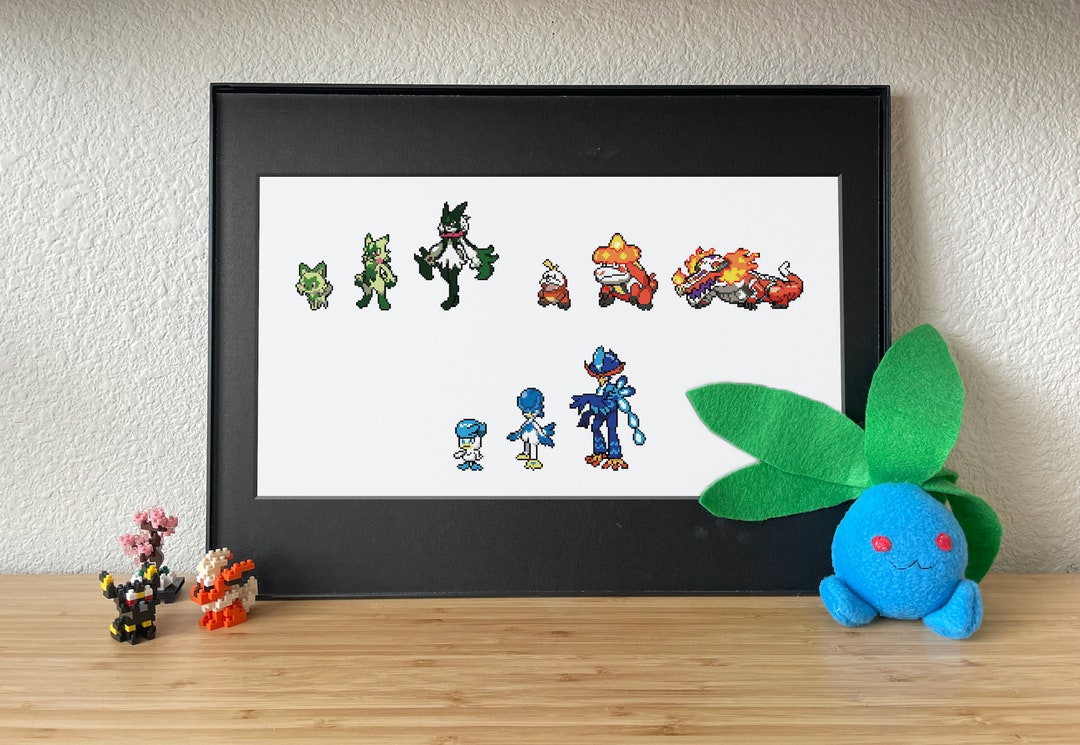 Generation 09 Starters Cross Stitch Pattern - Etsy