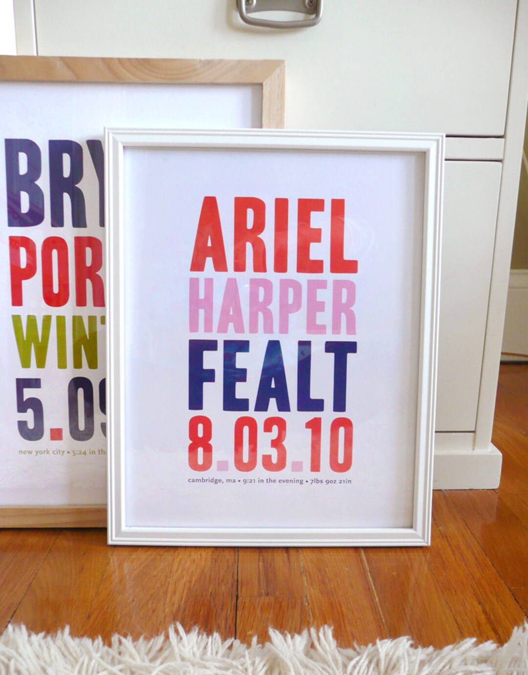 Name Print Nursery Art in Bold Modern Typography - Etsy