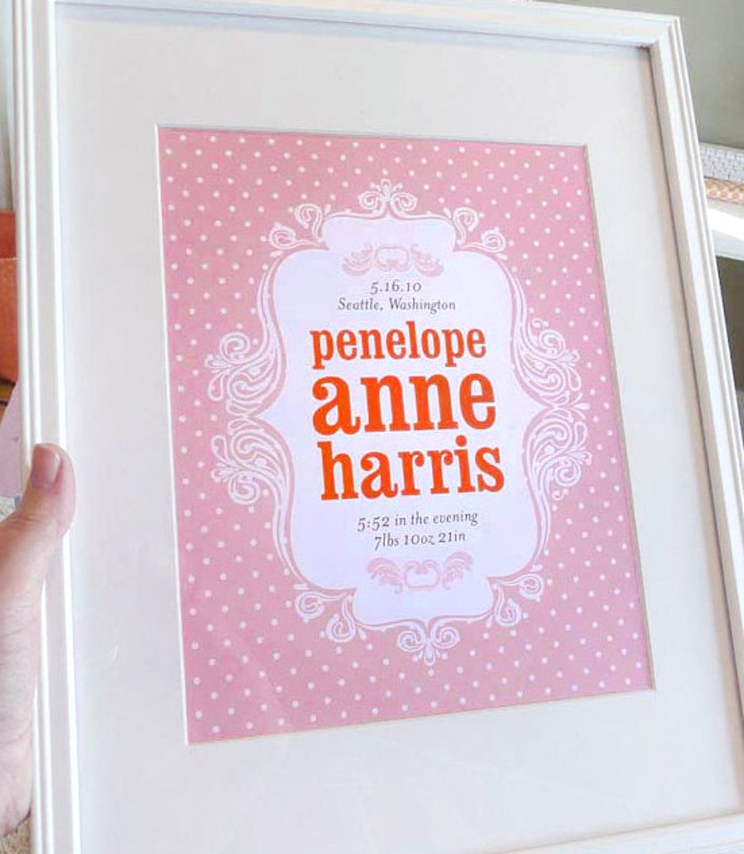 Vintage Name Modern Nursery Art Print Custom Poster - Etsy