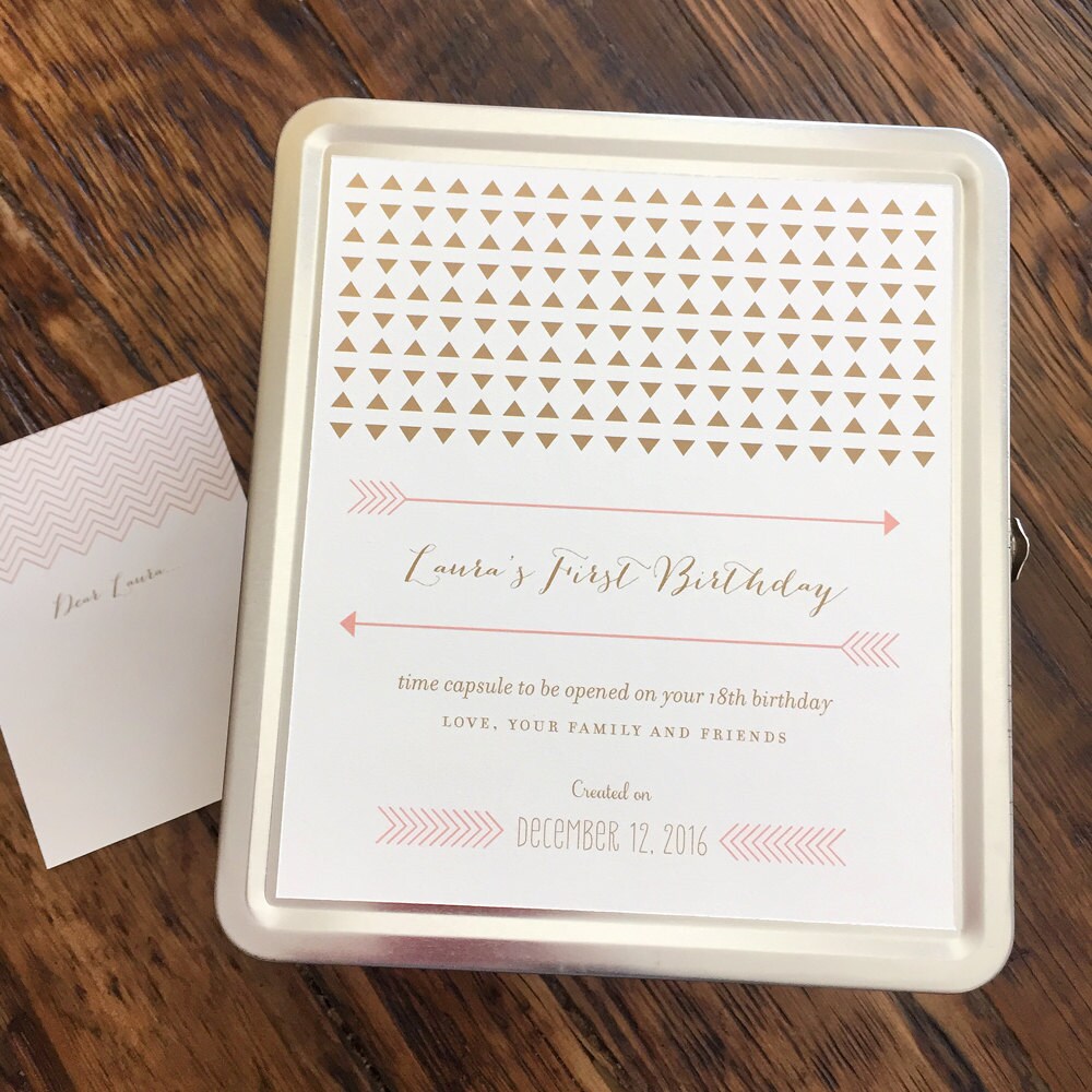 Birthday Time Capsule digital files of cover design and cards | Etsy