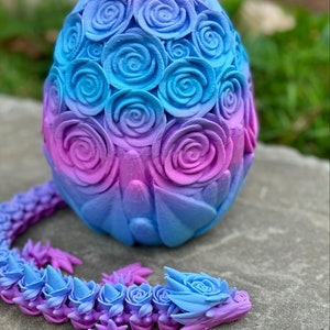 Rose Dragon With Rose Egg - Articulating Dragon - Etsy
