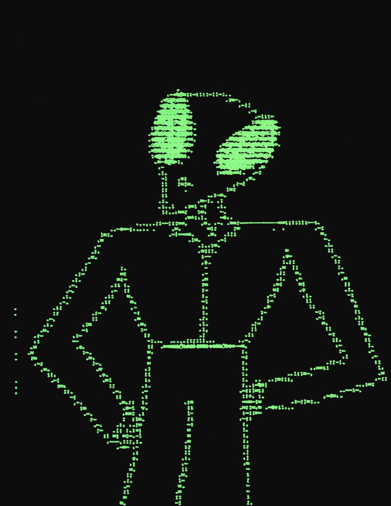 MUFON 15821 Ascii Alien - Etsy