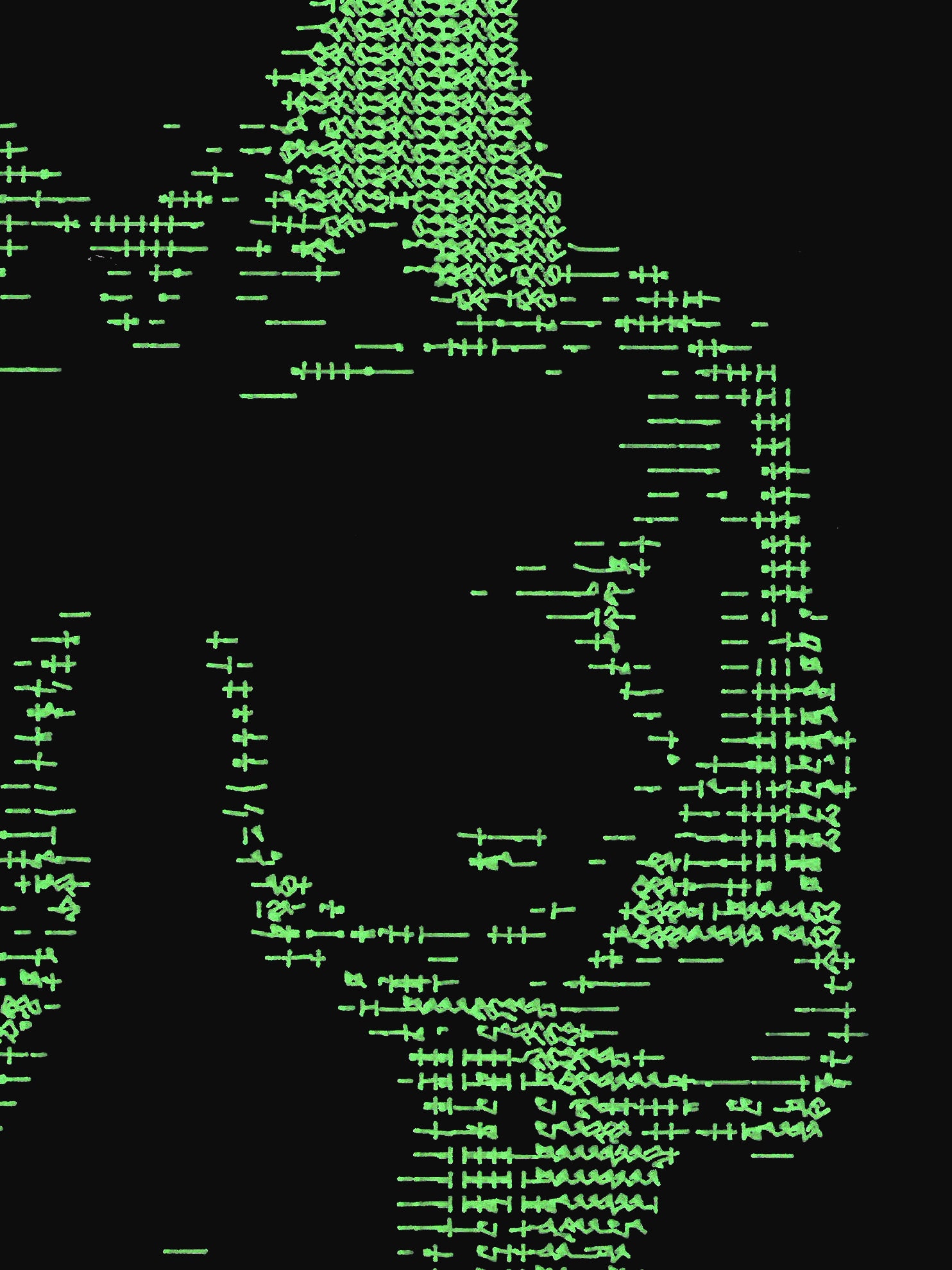 Huggins Gray Ascii Alien - Etsy
