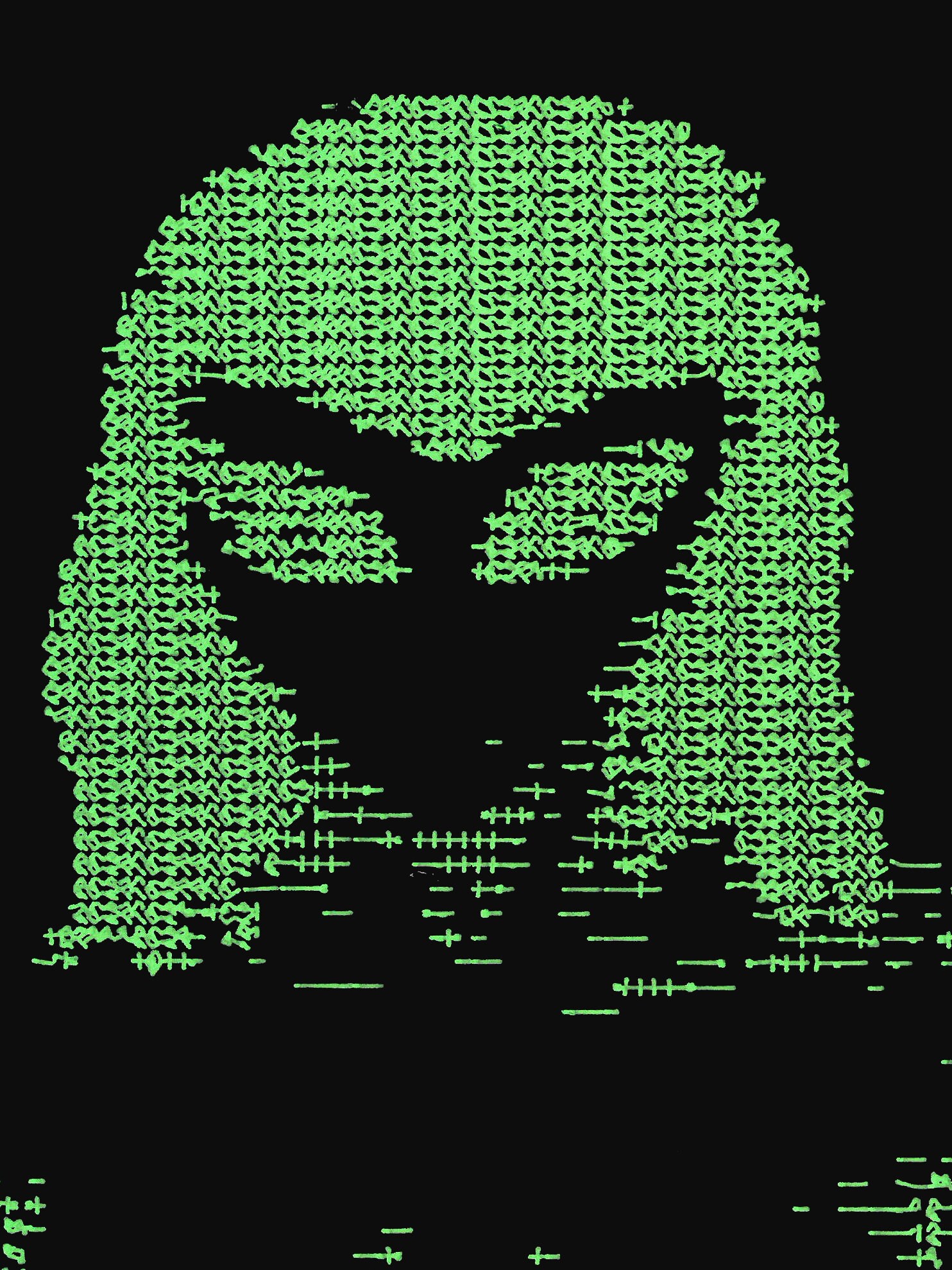 Huggins Gray Ascii Alien - Etsy