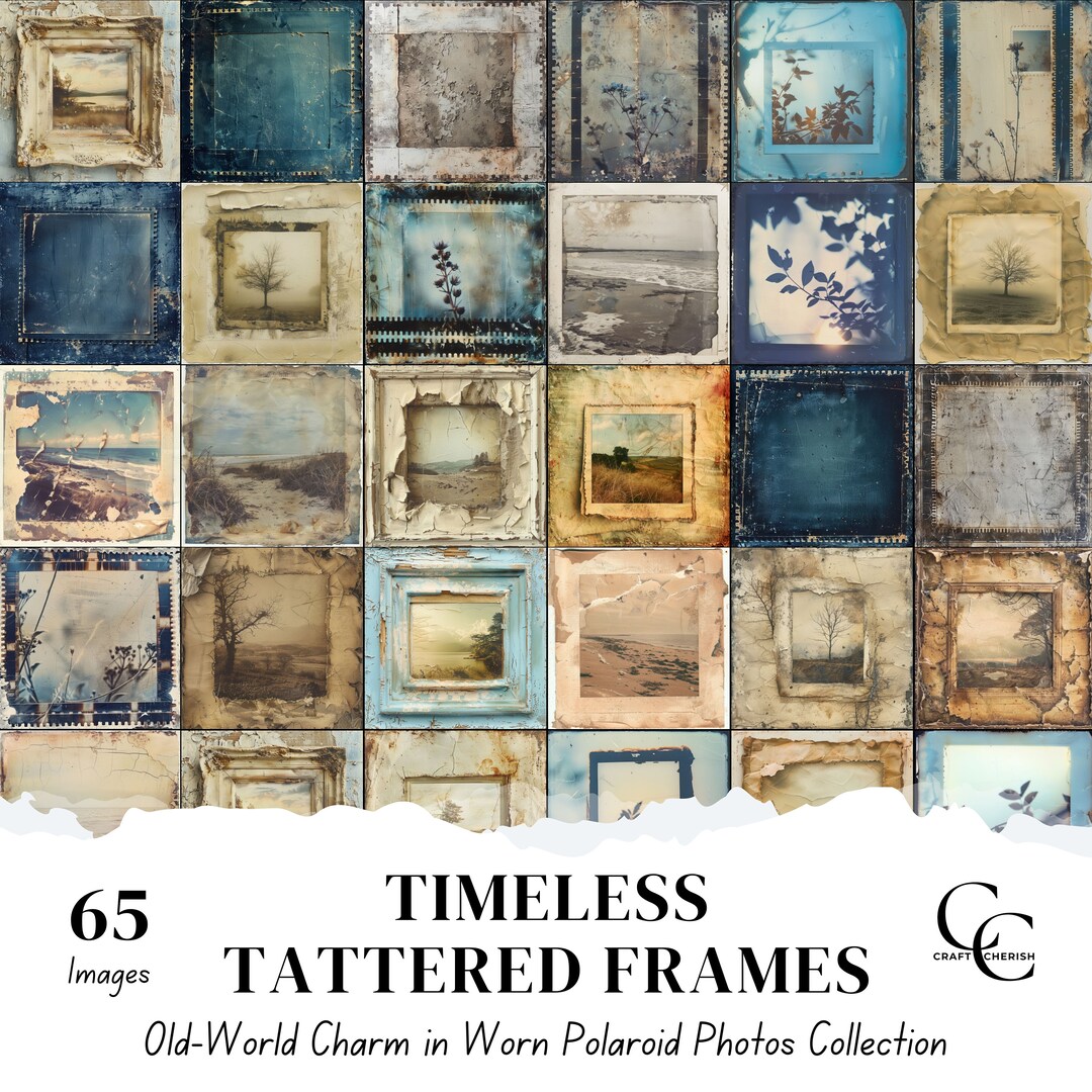 65 Shabby Frame Digital Paper, Shabby Chic Background, Printable Images ...