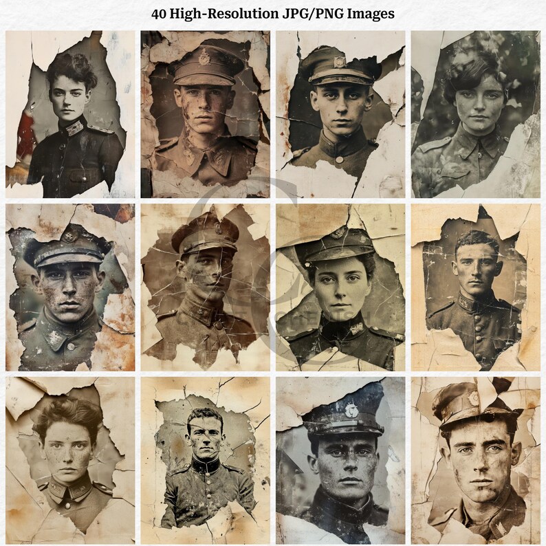 Vintage Soldier Portrait: Sepia Military Photos (digital Download) - Etsy