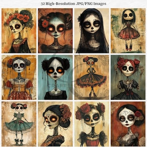 32 Creepy Dead Puppet Photos for Digital Scrapbooking, Eerie Puppet ...